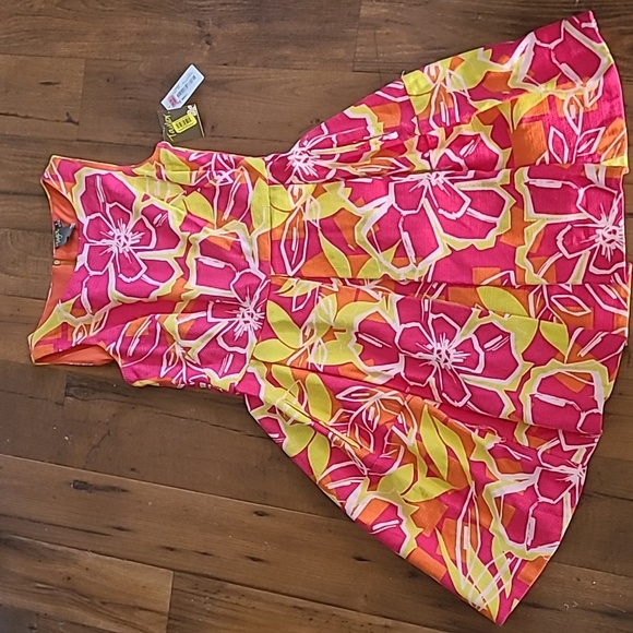 Taylor | Dresses | Taylor Bright Floral Dress With Pockets | Poshmark